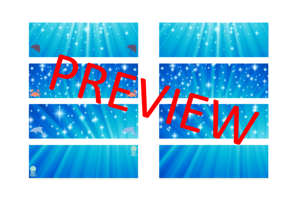 Editable Tote Tray Labels Ocean Theme - Made By Teachers