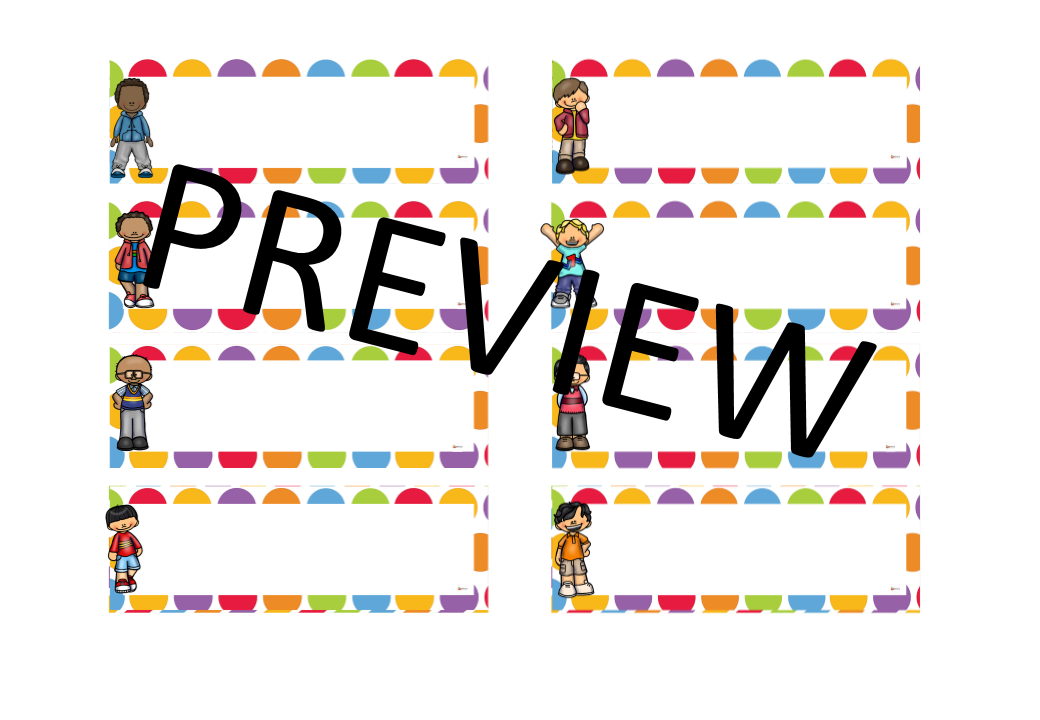 Editable Tote Tray Labels Kids Theme - Made By Teachers