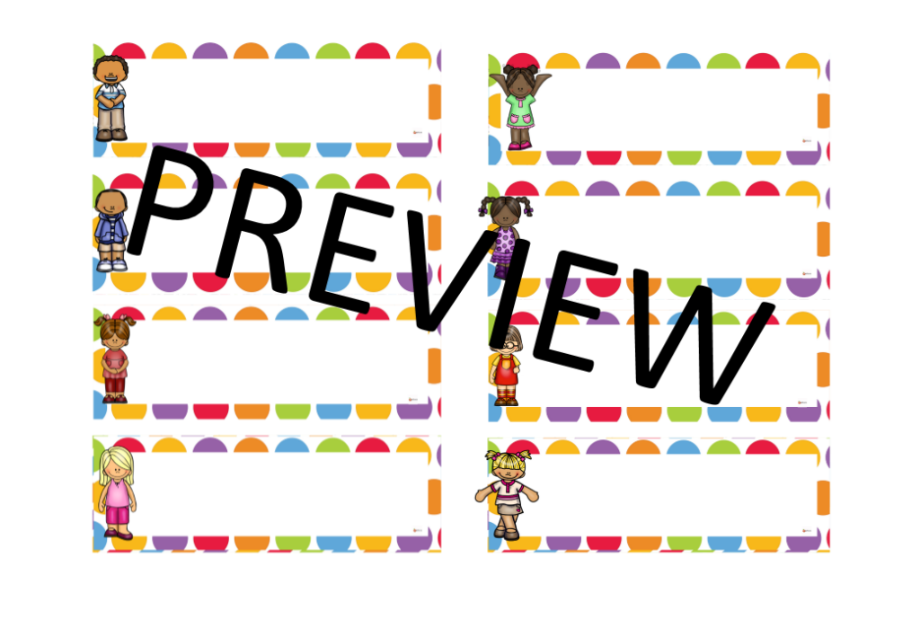 Editable Tote Tray Labels Kids Theme | Made By Teachers