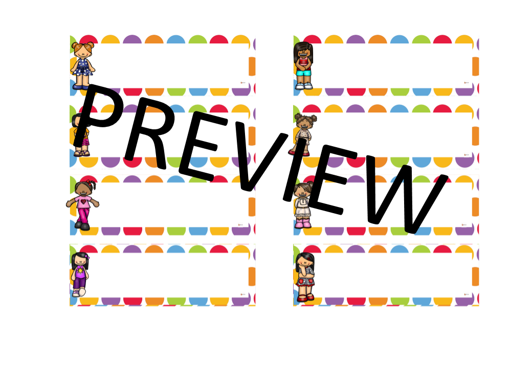 Editable Tote Tray Labels Kids Theme - Made By Teachers