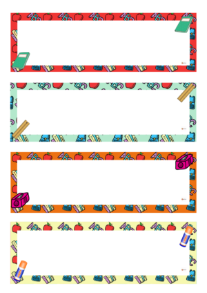 Editable Tote Tray Labels School Theme | Made By Teachers