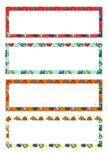 Editable Tote Tray Labels School Theme | Made By Teachers