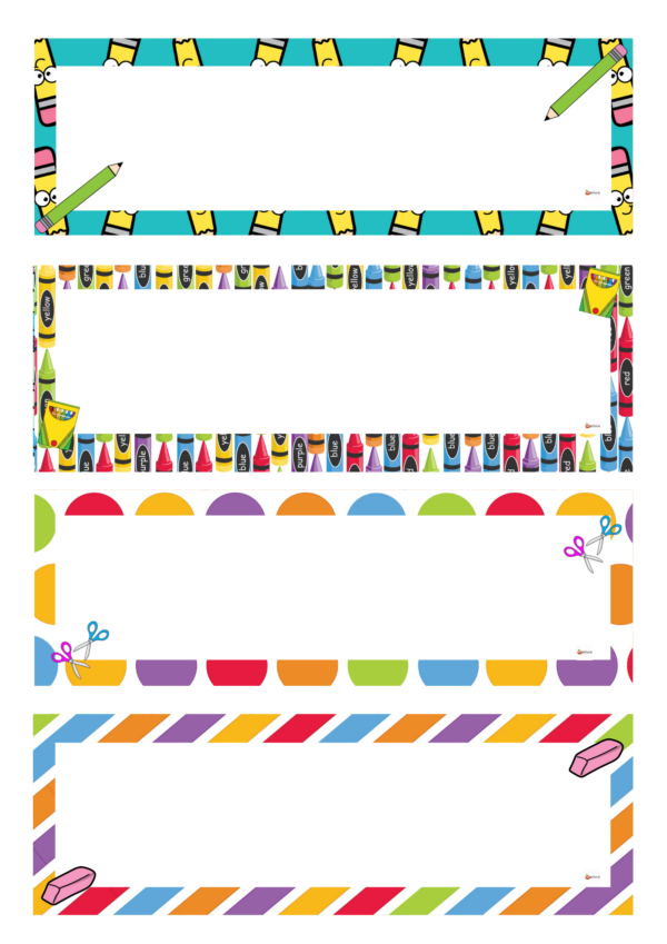 Editable Tote Tray Labels School Theme | Made By Teachers