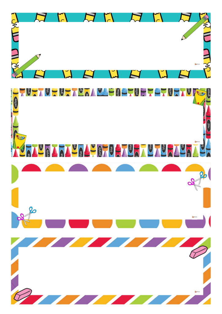 Editable Tote Tray Labels School Theme | Made By Teachers