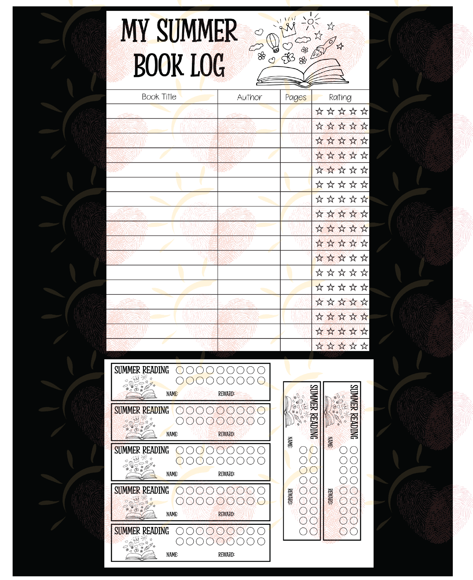 Summer Reading - Reading Log for kids - Printable - Book Tracker ...