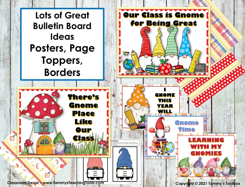 Gnome Theme Classroom Decor Set - Made By Teachers