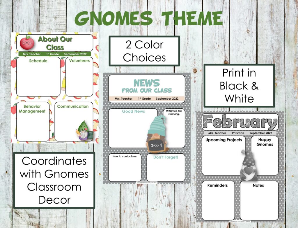 Classroom Newsletter Templates in Gnome Theme | Made By Teachers