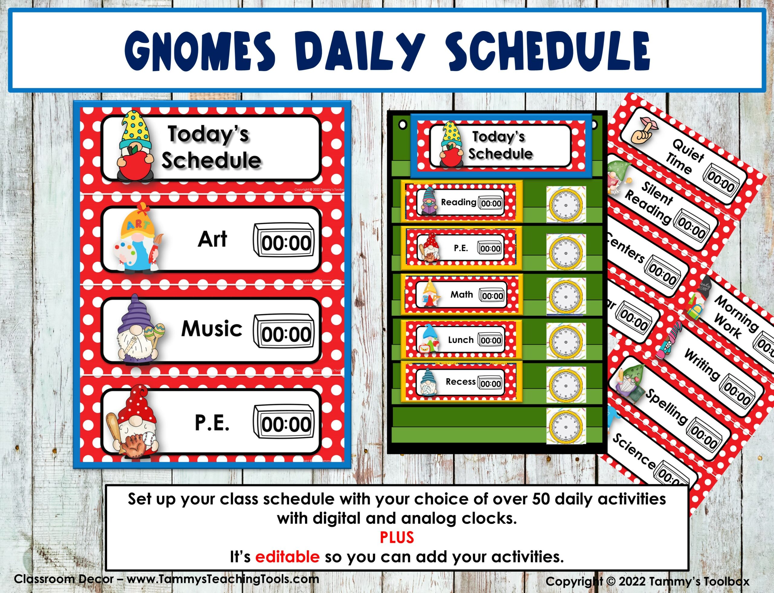 Gnome Theme Classroom Schedule and Classroom Management - Made By Teachers