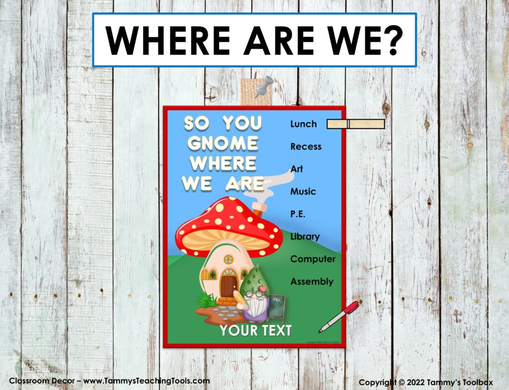 Gnome Theme Classroom Schedule and Classroom Management - Made By Teachers