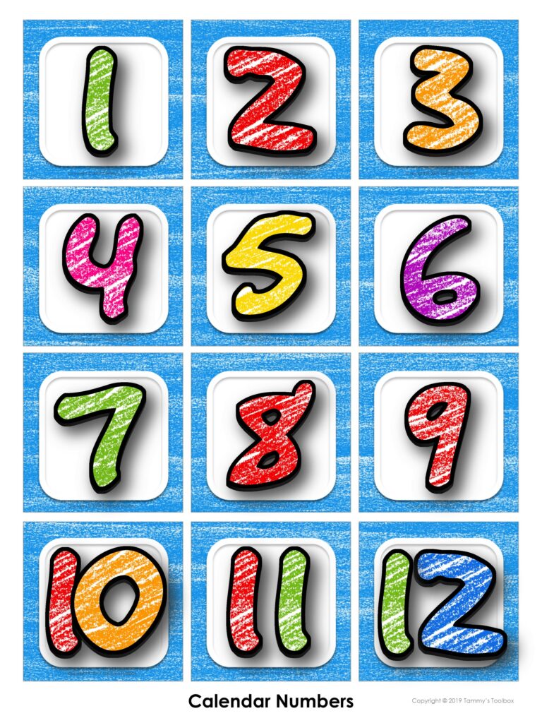 Classroom Calendar in Bright Colorful Classroom Decor Theme - Made By ...