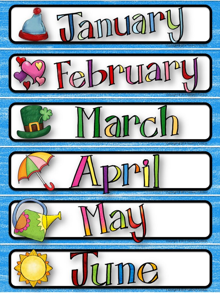 Classroom Calendar in Bright Colorful Classroom Decor Theme - Made By ...