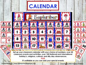 Classroom Decor Bundle in Gnomes Theme Editable - Made By Teachers