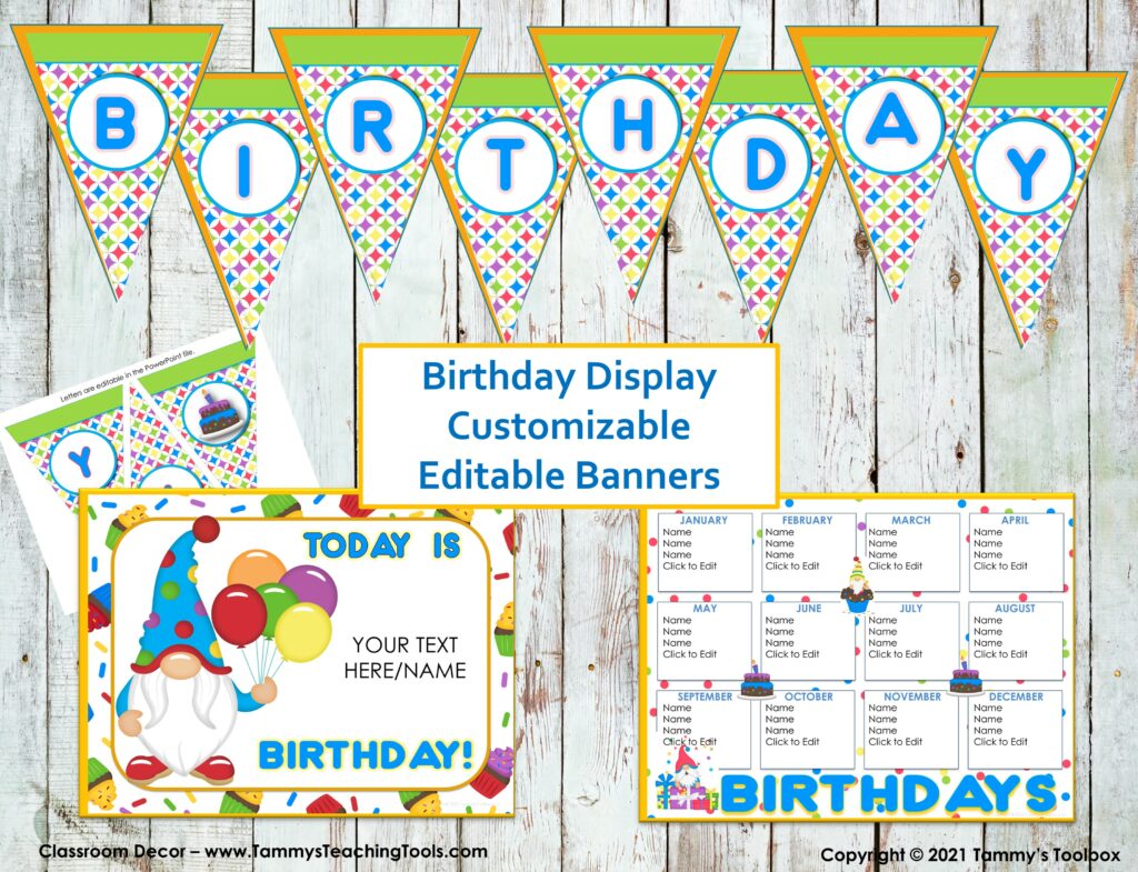 Classroom Decor Bundle in Gnomes Theme Editable - Made By Teachers