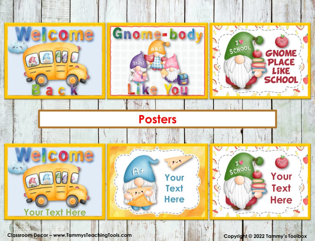 Classroom Decor Bundle in Gnomes Theme Editable - Made By Teachers