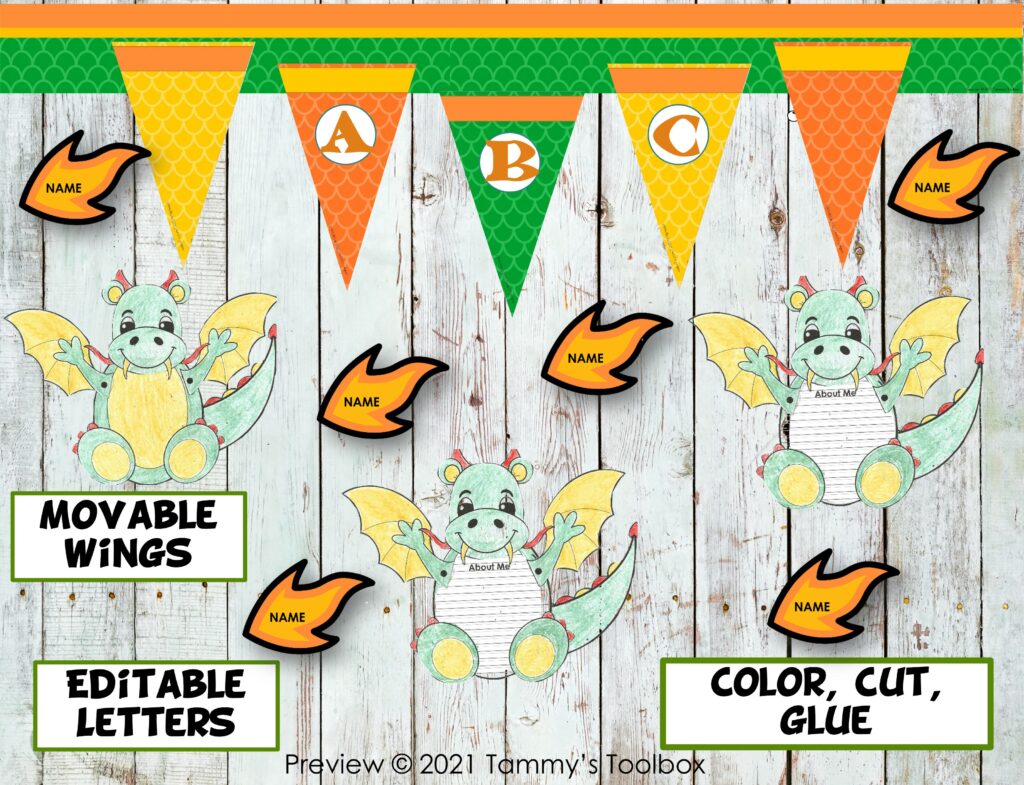 Build a Dragon Back to School Craft - Made By Teachers