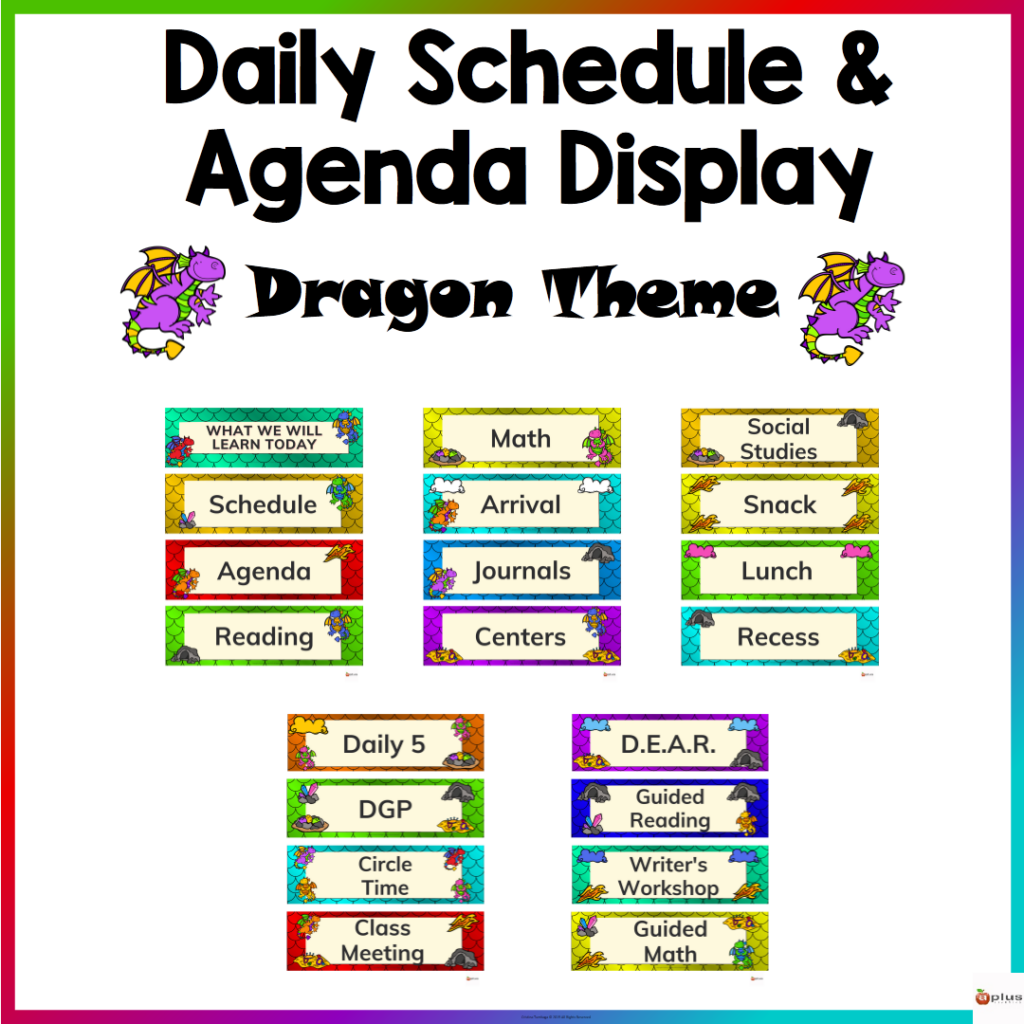 Schedule Card Labels And Daily Agenda Reminders Classroom Display