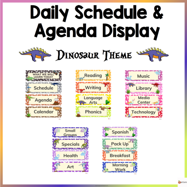 Schedule Card Labels and Daily Agenda Reminders Classroom Display ...