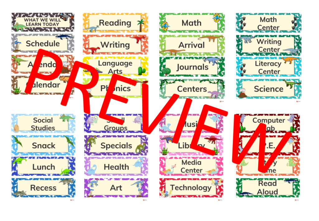 Schedule Card Labels and Daily Agenda Reminders Classroom Display ...