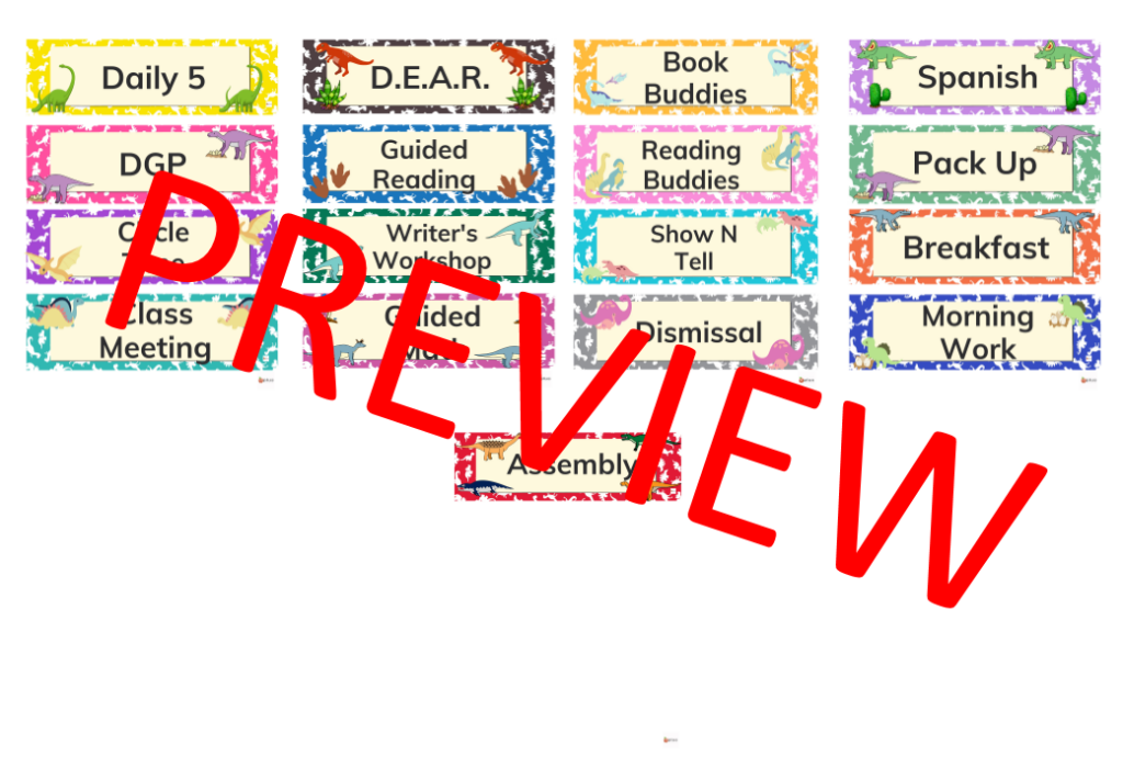 Schedule Card Labels and Daily Agenda Reminders Classroom Display ...