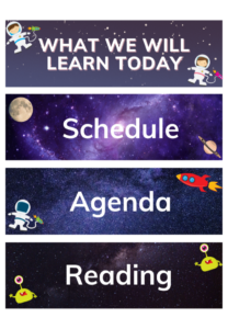 Schedule Card Labels and Daily Agenda Reminders Classroom Display Space ...