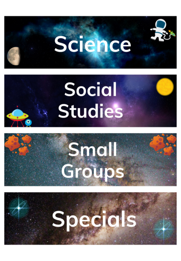 Schedule Card Labels and Daily Agenda Reminders Classroom Display Space ...