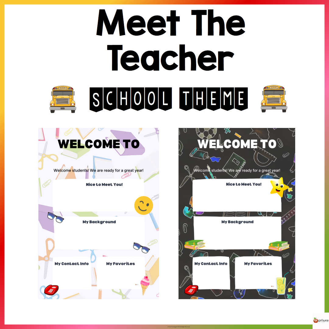 Editable Meet The Teacher Template School Theme | Made By Teachers