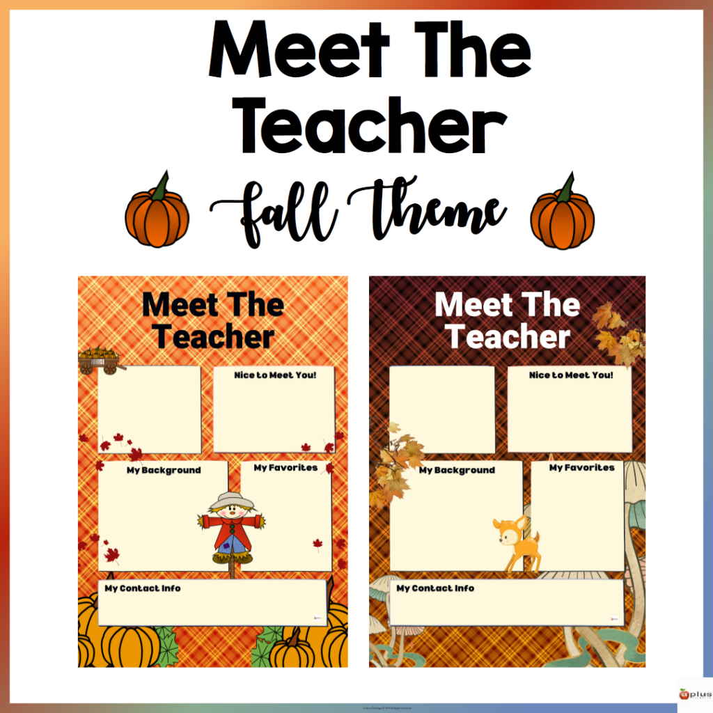 Editable Meet The Teacher Template Fall Theme - Made By Teachers
