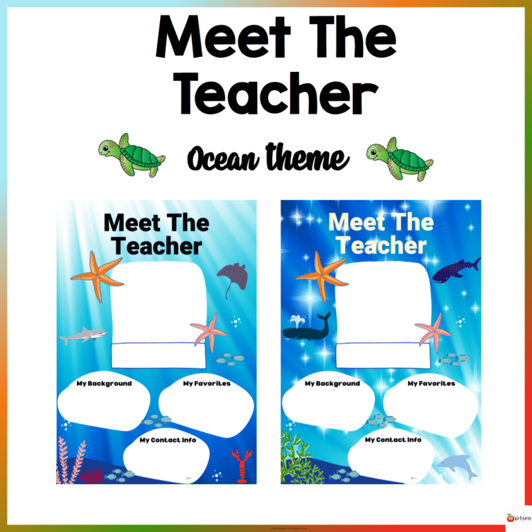 Editable Meet The Teacher Template Ocean Theme | Made By Teachers