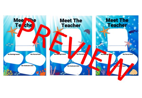 Editable Meet The Teacher Template Ocean Theme - Made By Teachers