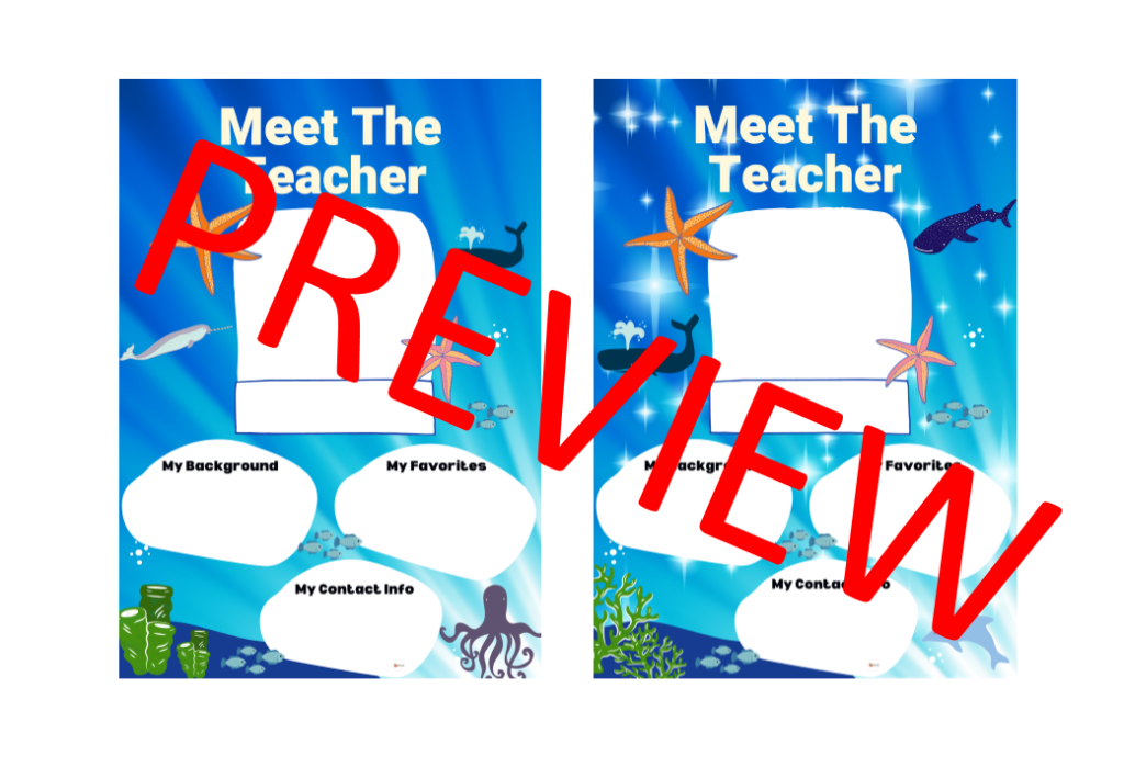Editable Meet The Teacher Template Ocean Theme - Made By Teachers