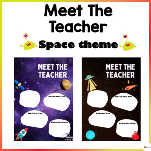 Editable Meet The Teacher Template Space Theme - Made By Teachers