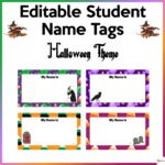 Editable Student Name Tags Halloween Theme - Made By Teachers