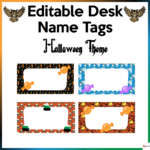 Editable Desk Name Tags Halloween Theme | Made By Teachers