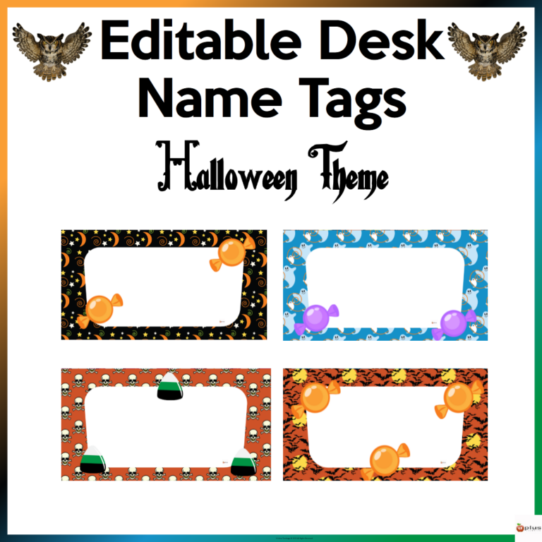 Editable Name Tags, Labels, and Costume Awards Halloween Theme | Made ...