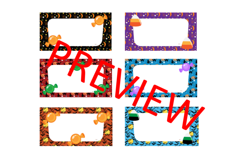 Editable Desk Name Tags Halloween Theme | Made By Teachers