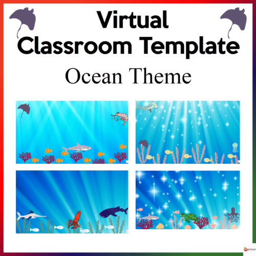 Virtual Classroom Template Ocean Background - Made By Teachers
