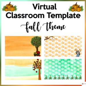 Virtual Classroom Template Fall Background | Made By Teachers