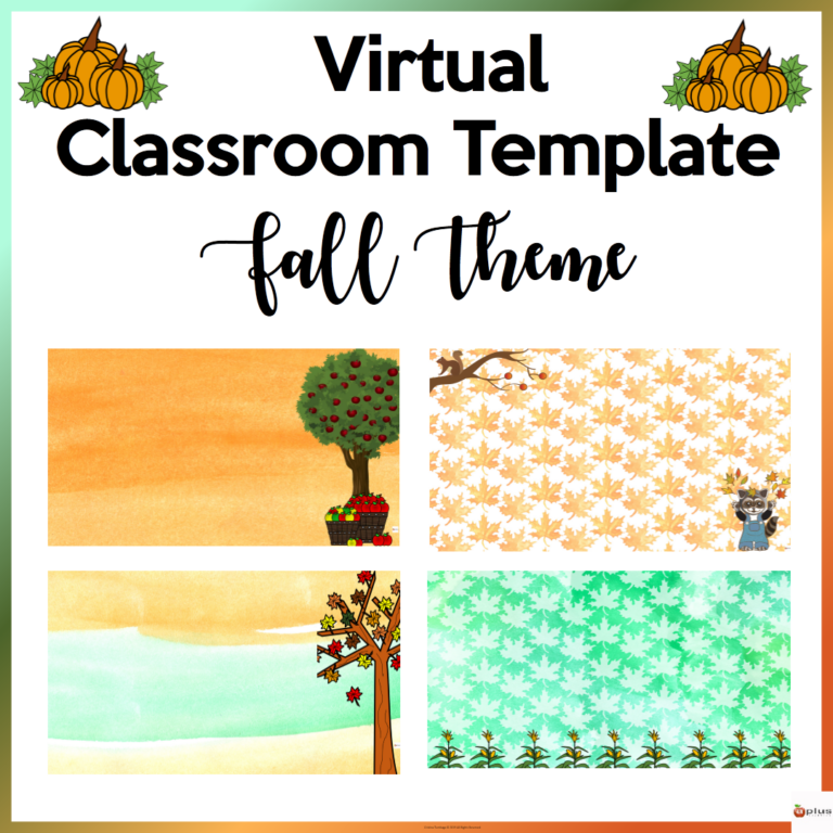 Virtual Classroom Template Fall Background | Made By Teachers