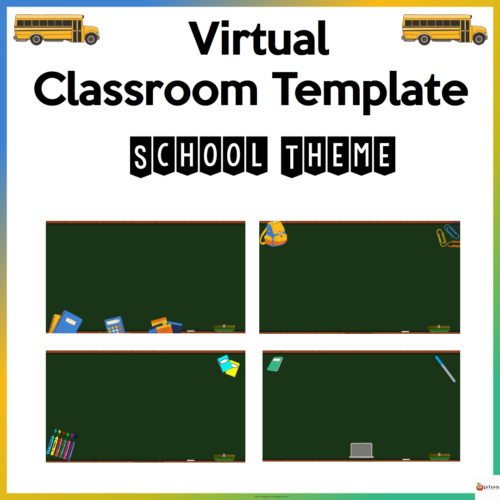 Virtual Classroom Template Chalkboard Background - Made By Teachers