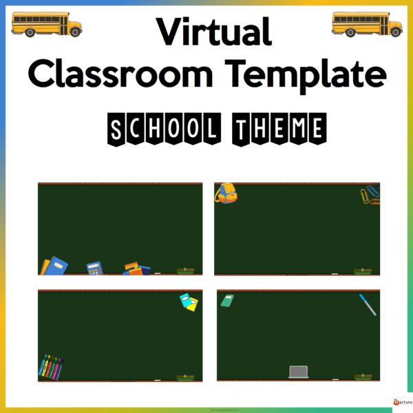 Virtual Classroom Template Chalkboard Background | Made By Teachers