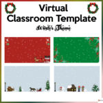 Virtual Classroom Template Winter Background | Made By Teachers