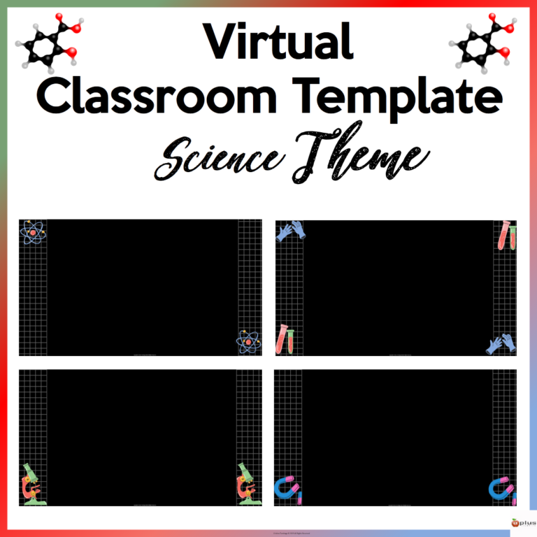 Virtual Classroom Template Science Background - Made By Teachers