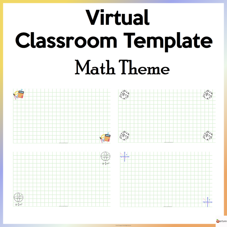 Virtual Classroom Template Math Background | Made By Teachers