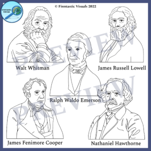 19th Century American Writers Clip Art Vol 1 | Made By Teachers