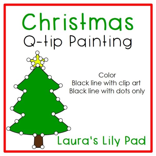 Christmas Q-tip Painting | Made By Teachers