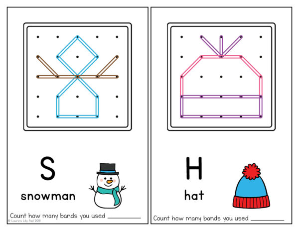 Winter Geoboard Cards - Made By Teachers
