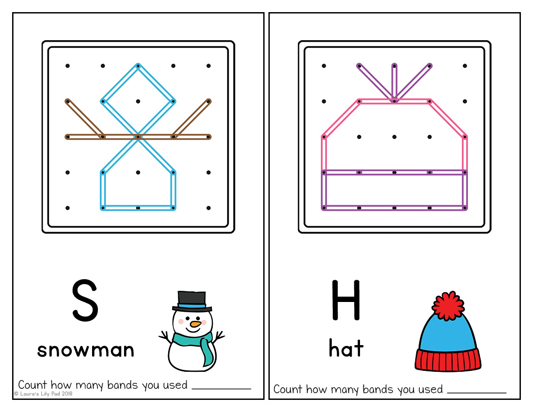 Winter Geoboard Cards | Made By Teachers