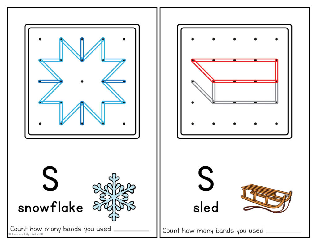 Winter Geoboard Cards - Made By Teachers
