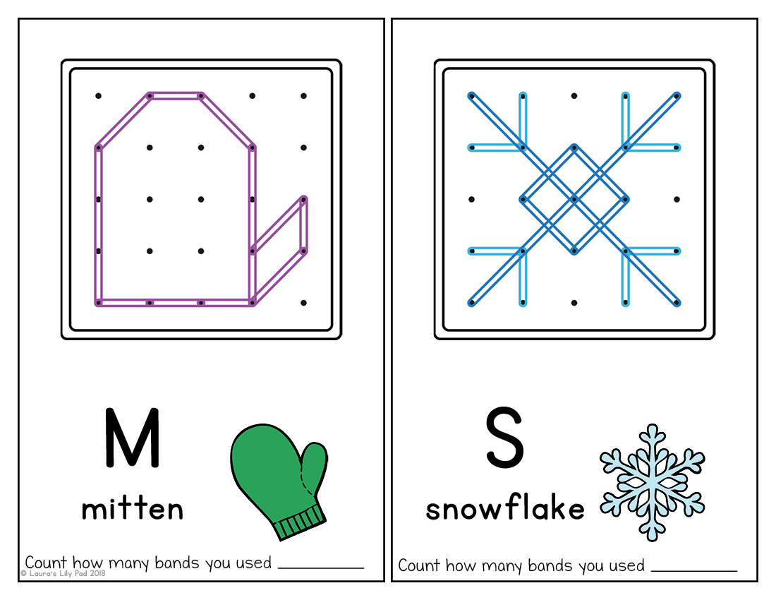 Winter Geoboard Cards | Made By Teachers