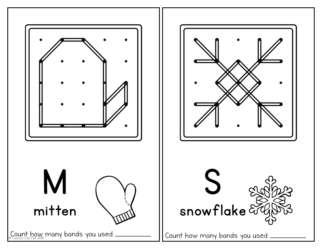 Winter Geoboard Cards | Made By Teachers